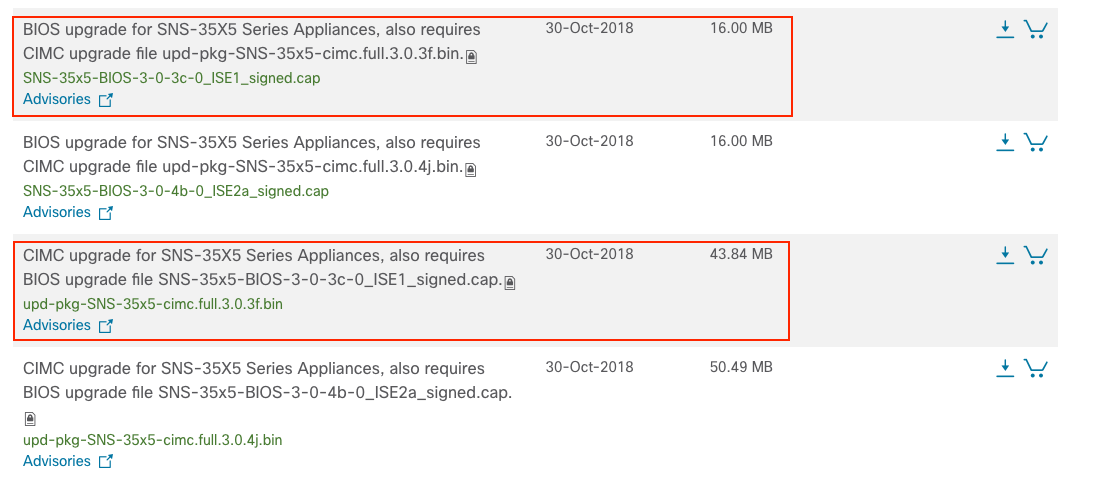 Cisco ISE CIMC firmware upgrade