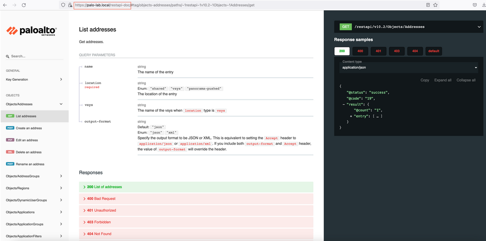 Getting started with Palo Alto REST API