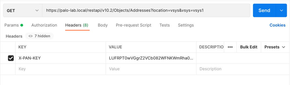 Getting started with Palo Alto REST API