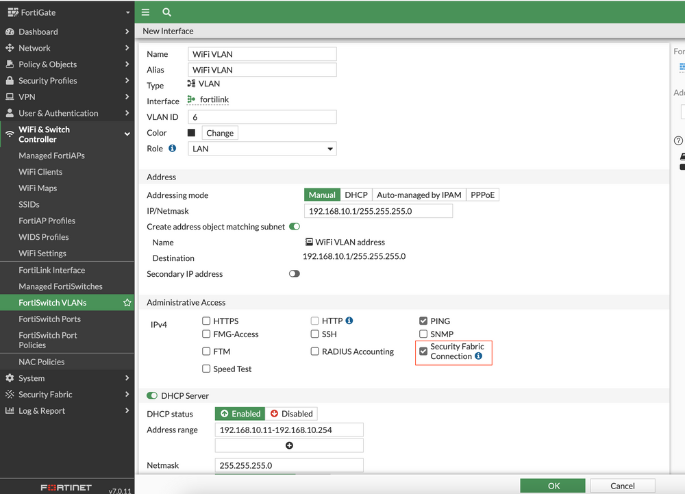 Fortinet Stack Configuration (FortiGate, FortiSwitch and FortiAP)