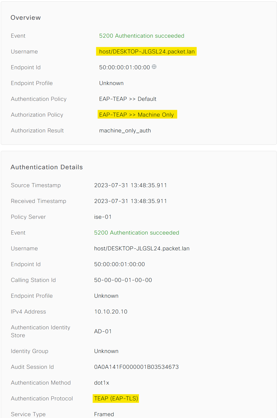 Cisco Ise Wired 802 1x With Eap Teap Eap Chaining
