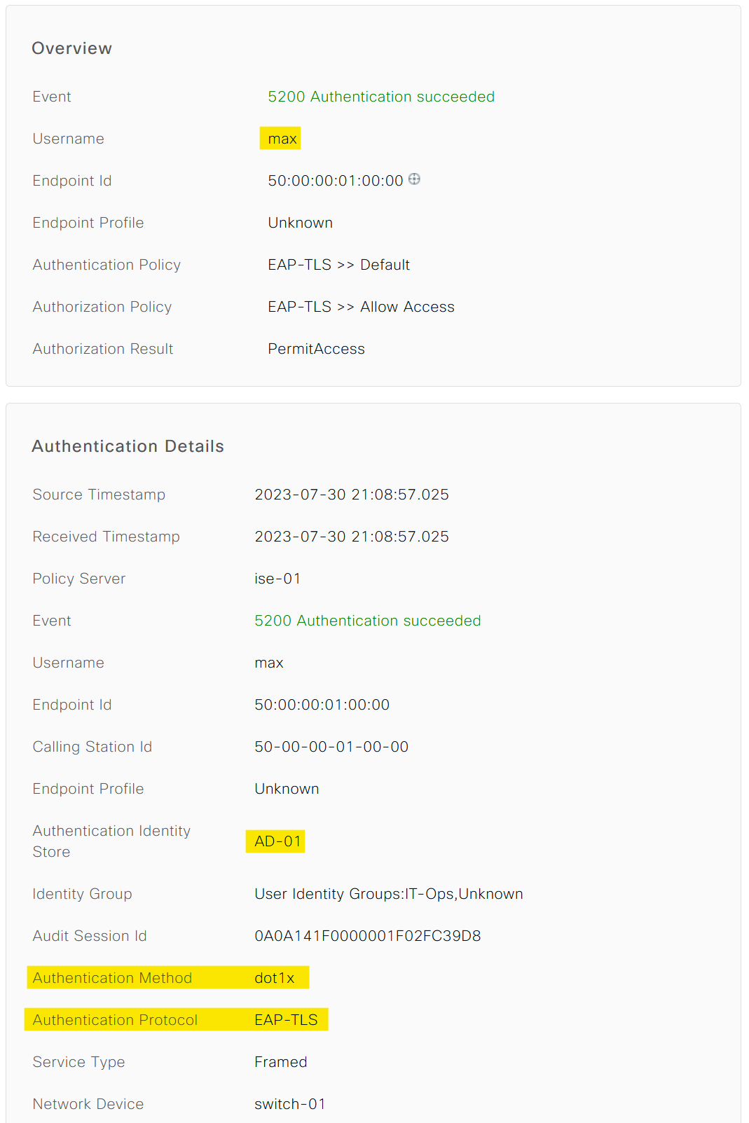 Cisco Ise Wired 802 1x With Eap Tls Example