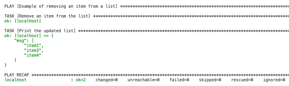 Working with List in Ansible