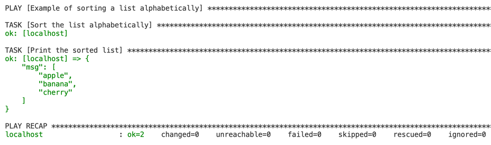 Working with List in Ansible