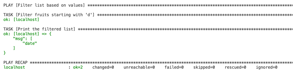 Filtering Lists Based on Conditions in Ansible