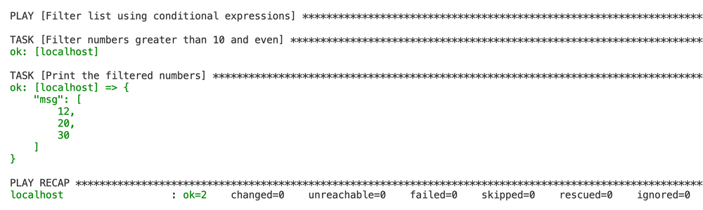 Filtering Lists Based on Conditions in Ansible