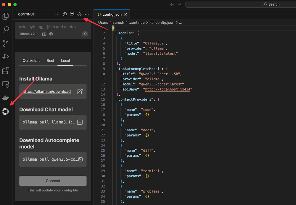 How to Use Continue and Local LLMs for Better Coding in VSCode?