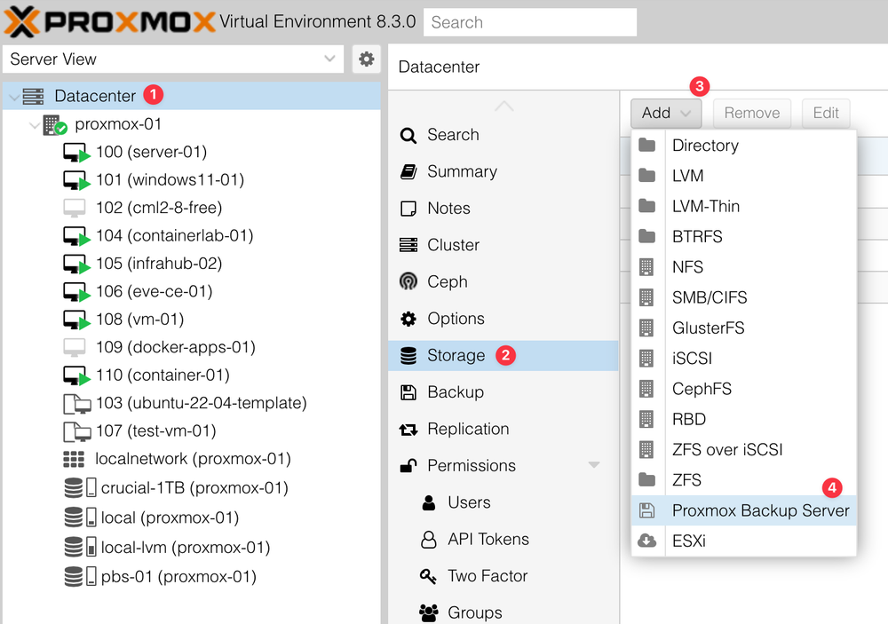 Setting up Proxmox Backup Server