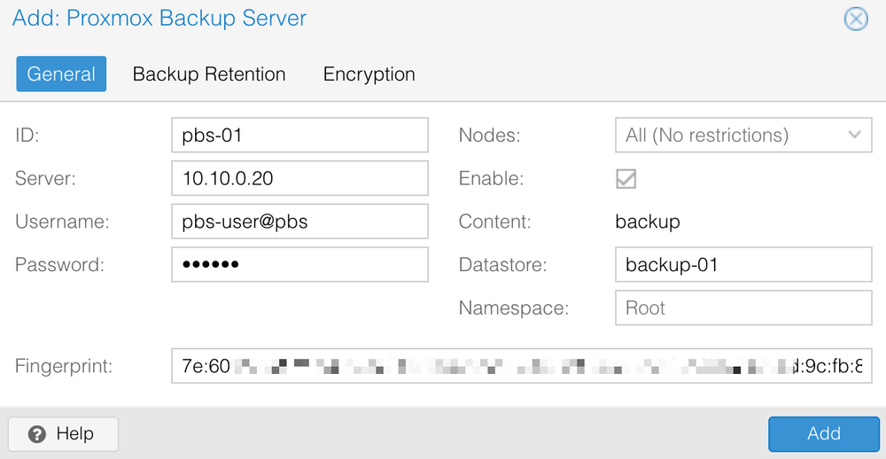 Setting up Proxmox Backup Server