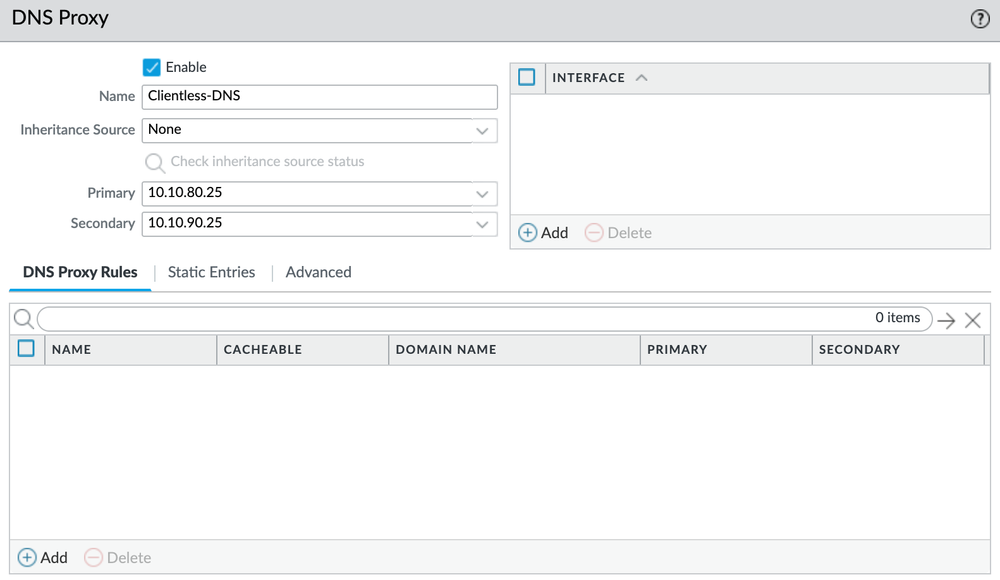 Palo Alto Clientless VPN Configuration
