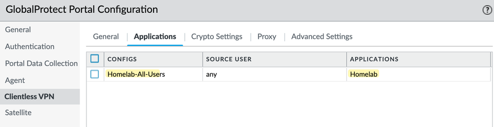 Palo Alto Clientless VPN Configuration