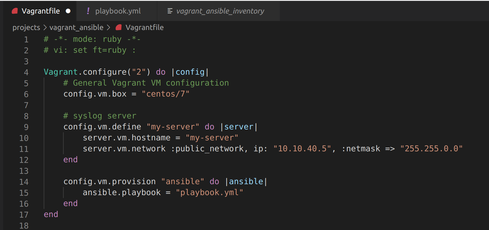 Using Ansible with Vagrant