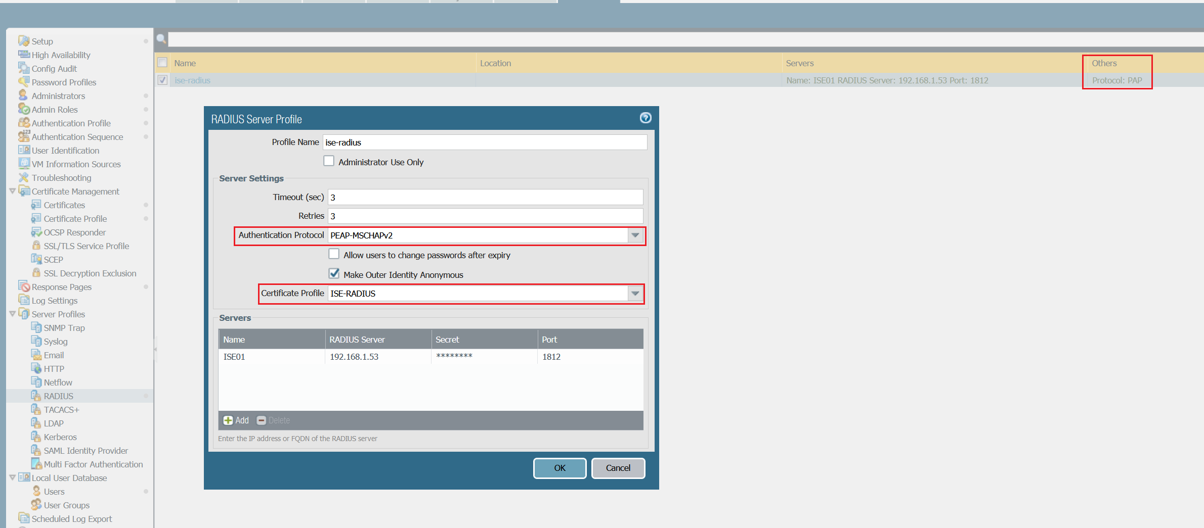 Configuring Palo Alto Administrator Authentication with Cisco ISE