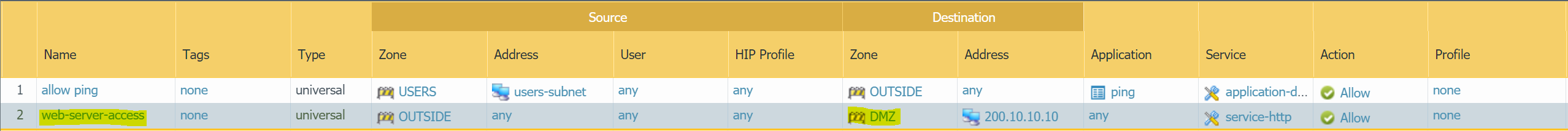 Palo Alto NAT Example