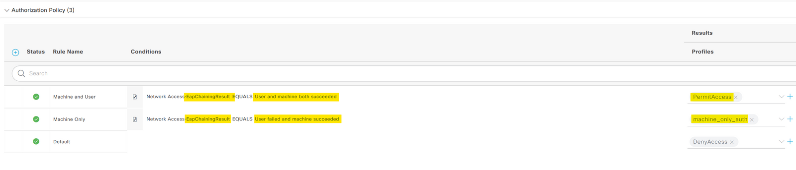 Cisco ISE Wired 802.1X with EAP-TEAP (EAP-Chaining)