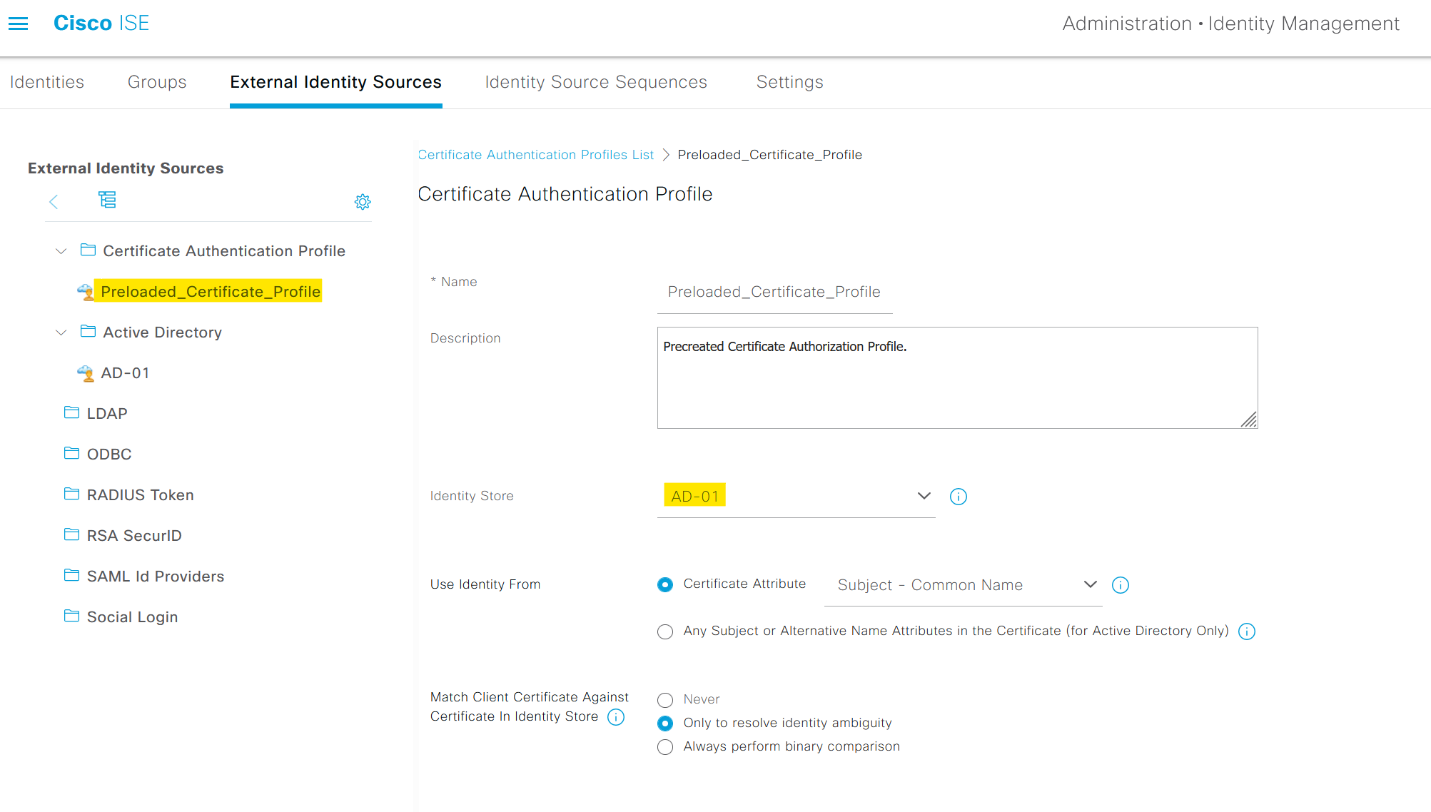 Cisco ISE Wired 802.1X with EAP-TLS Example