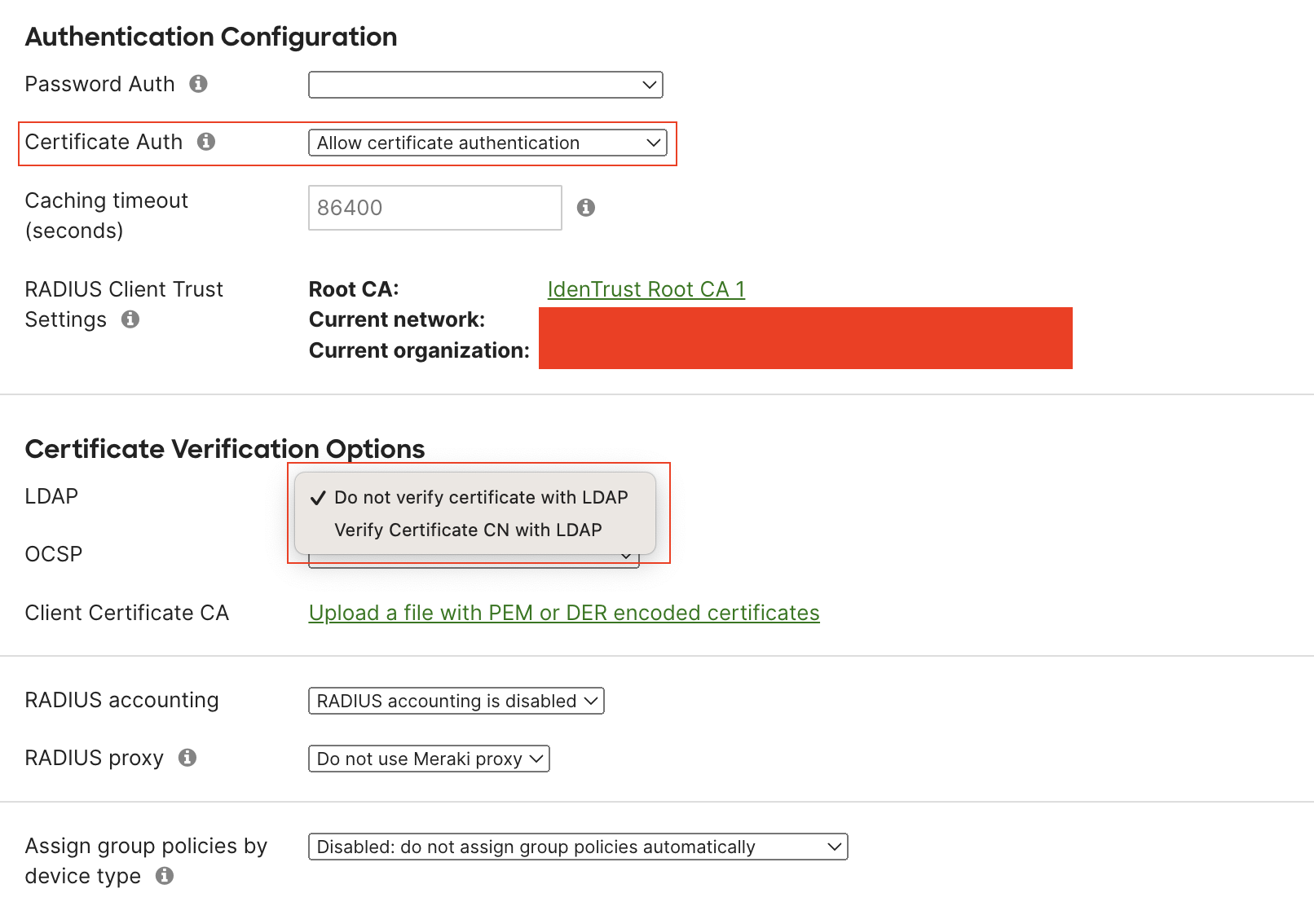 Meraki Local Auth: 802.1X without Radius Server