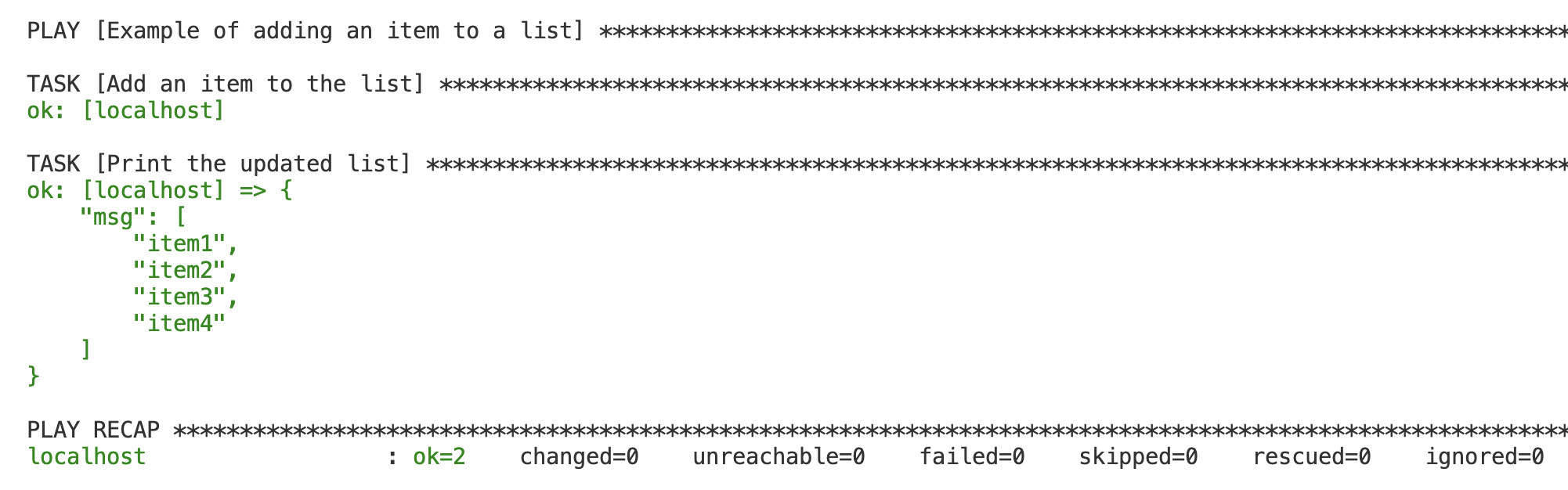 Working with List in Ansible