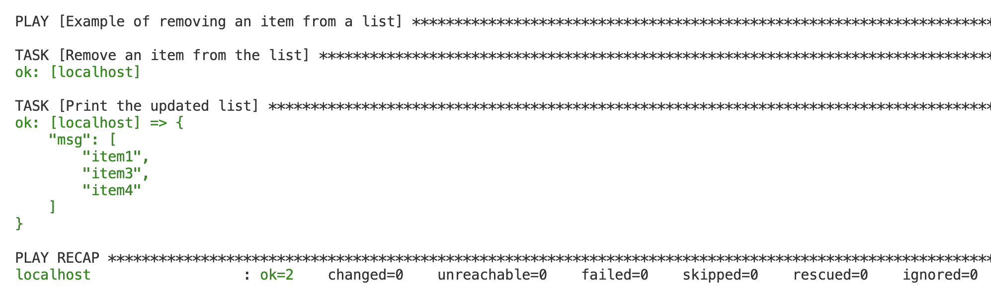 Working with List in Ansible
