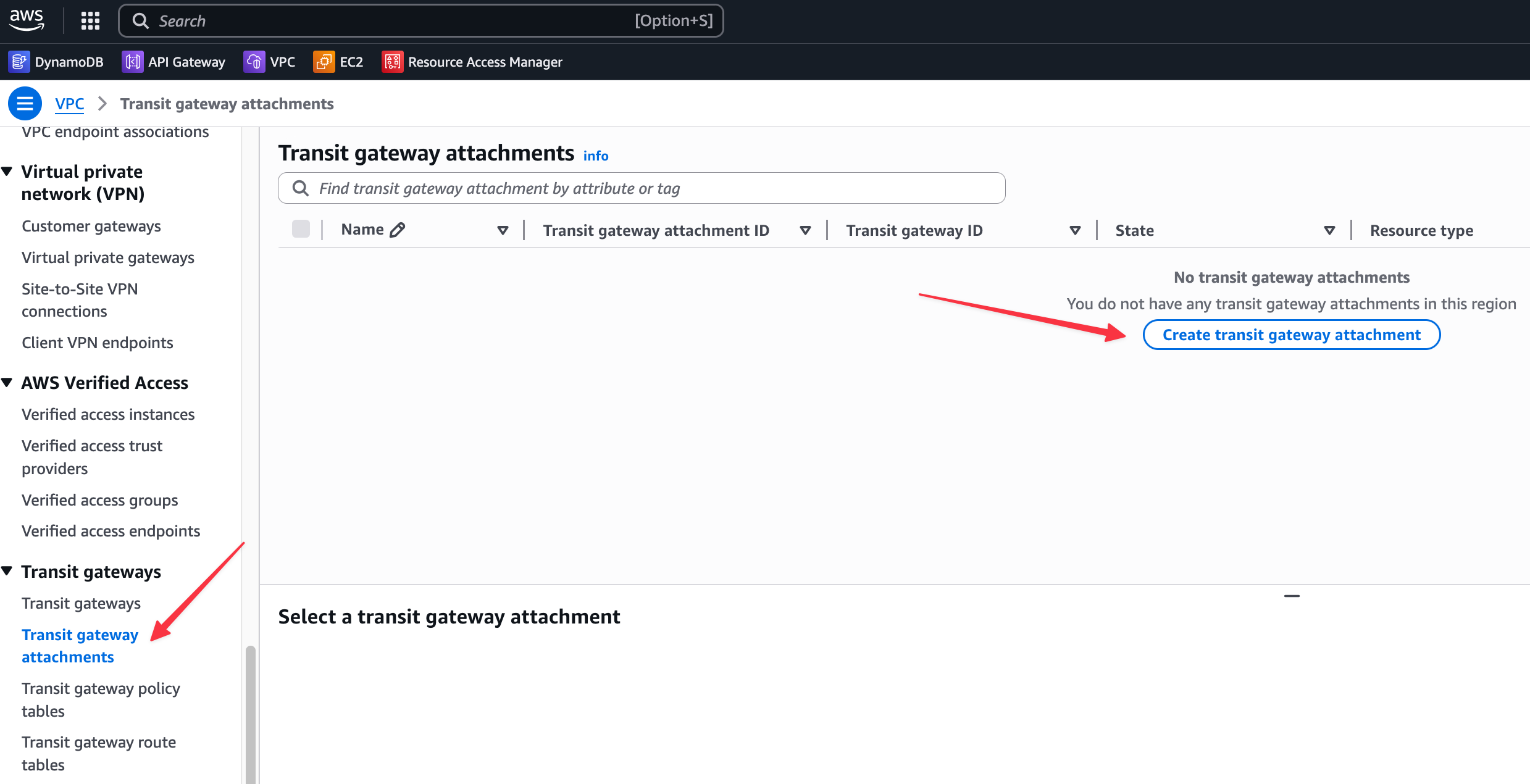 AWS Transit Gateway Peering Attachments