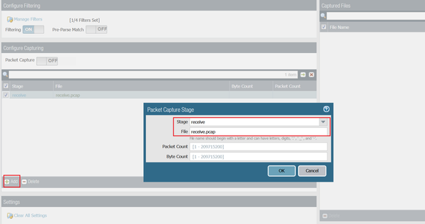 Palo Alto Firewall Packet Capture