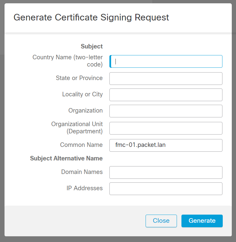 Cisco FMC HTTPS certificate with OpenSSL
