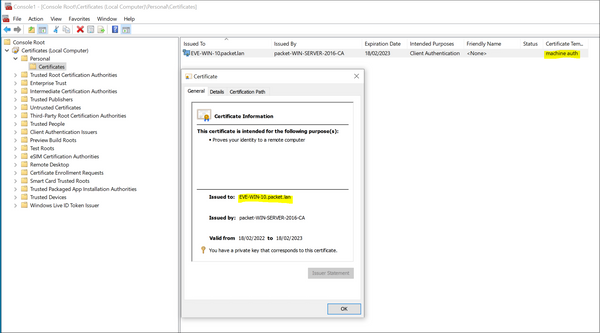 802.1X - Deploy Machine and User Certificates