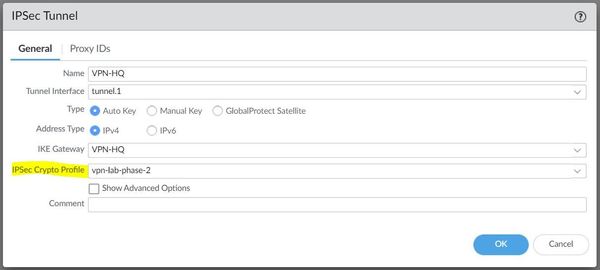 Palo Alto Site-to-Site VPN Configuration Example
