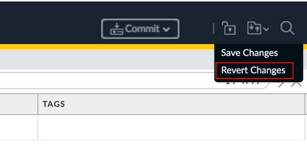 Palo Alto Discard/Revert Uncommitted Changes