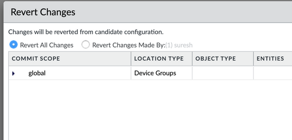 Palo Alto Discard/Revert Uncommitted Changes