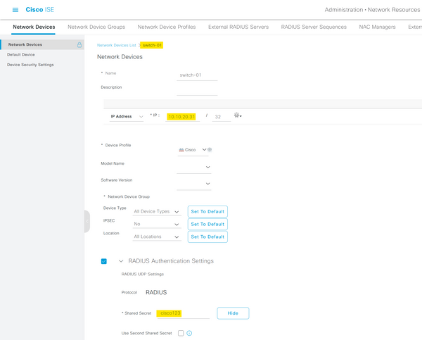 Cisco ISE Wired 802.1X with EAP-PEAP Example