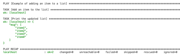 Working with List in Ansible