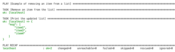 Working with List in Ansible