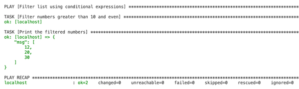 Filtering Lists Based on Conditions in Ansible