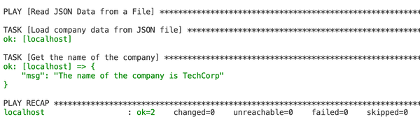 Working with JSON Data in Ansible