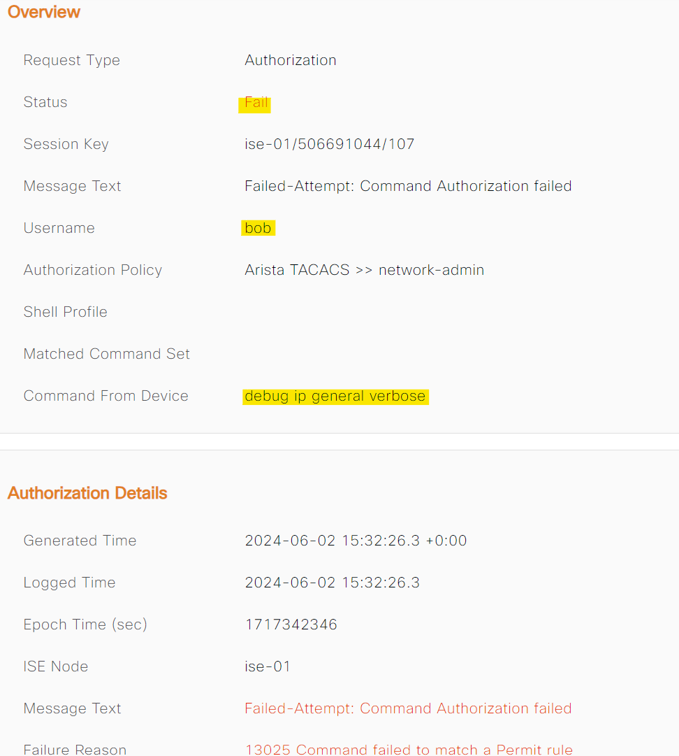 Configuring AAA on Arista EOS Devices Using TACACS+ and ISE