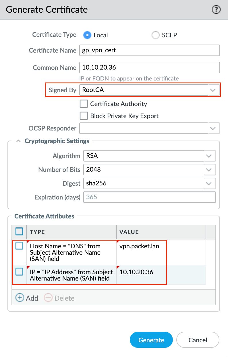 Palo Alto Global Protect VPN Configuration Example