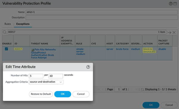How to Protect GlobalProtect Portal from Brute Force Attacks?