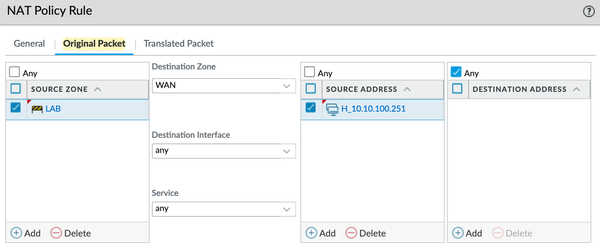 Palo Alto NAT Example