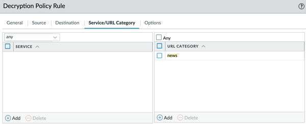 Palo Alto URL Filtering and SSL Decryption
