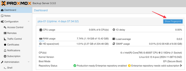 Setting up Proxmox Backup Server