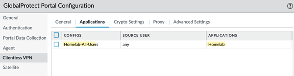 Palo Alto Clientless VPN Configuration